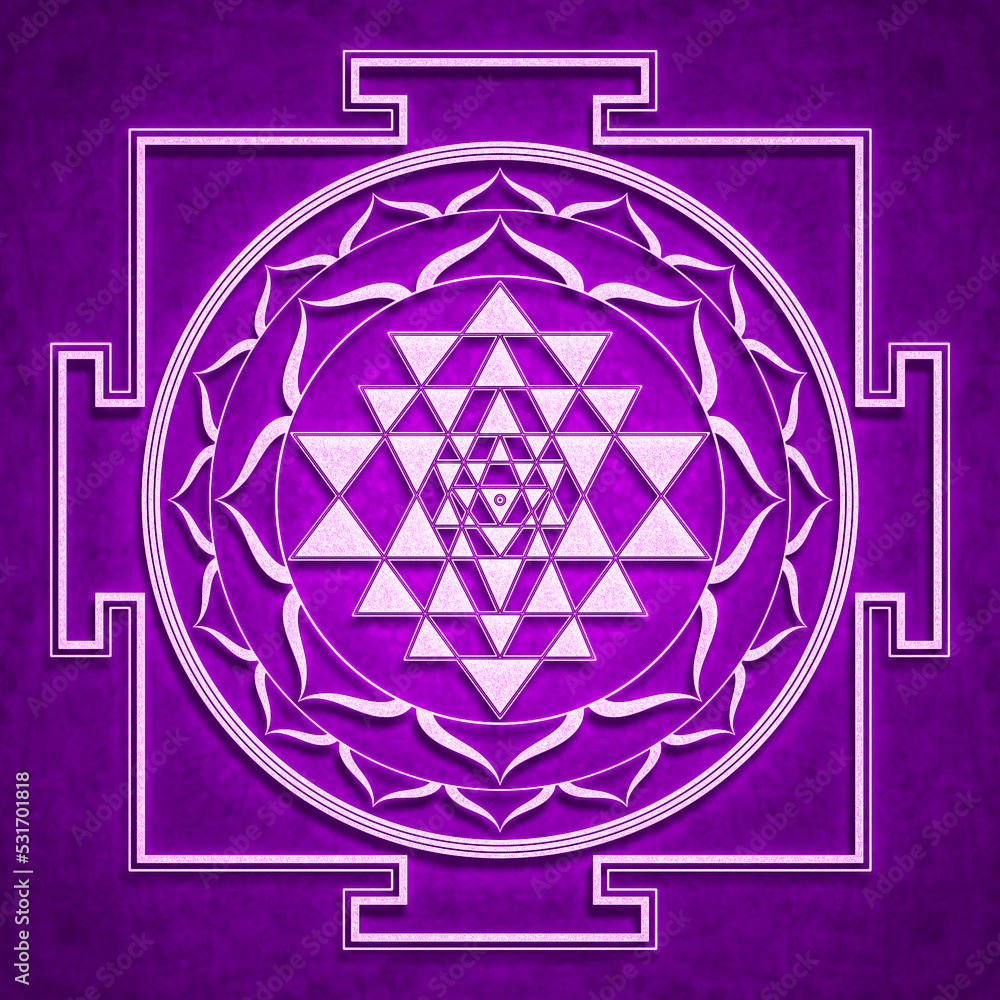 Sri Yantra Mandala, heilige Geometrie Symbol Stock Illustration | Adobe ...
