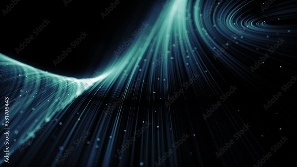Abstract Flowing Digital Lines Background/ 4k animation of an abstract ...