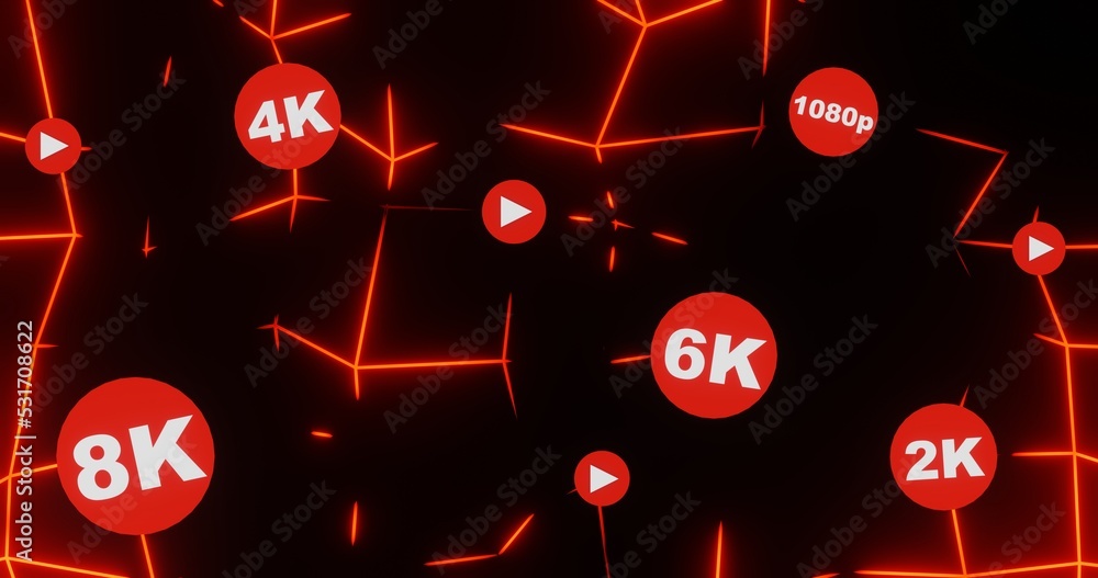 Cinema background. Red black backdrop for site of movie. 8K, 6K, 4K, 2K ...