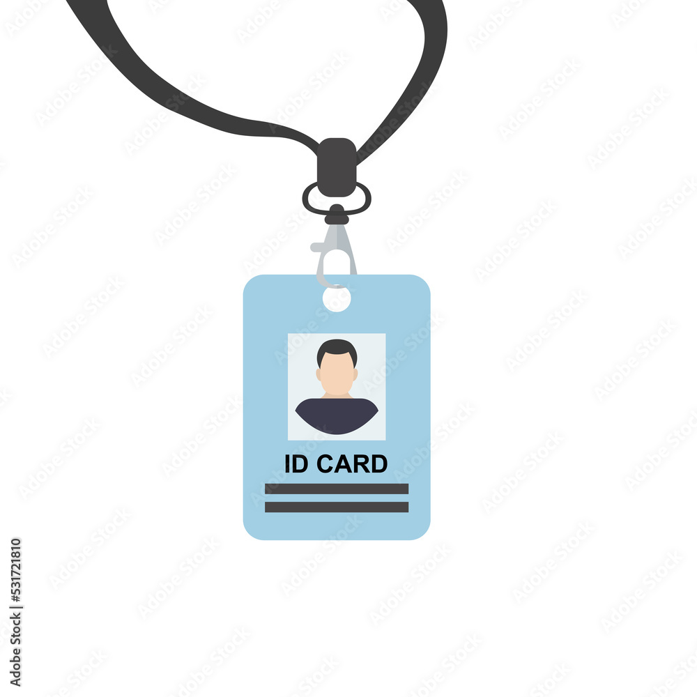 The ID card is made of lightweight plastic with a lanyard to wear ...