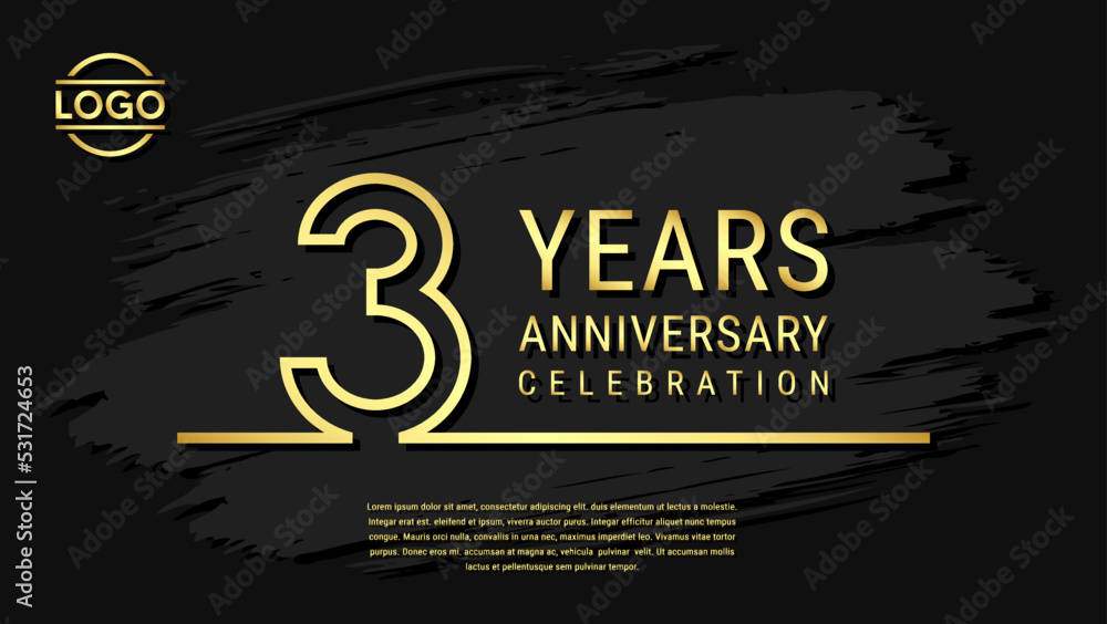 3 years anniversary celebration, anniversary celebration template ...