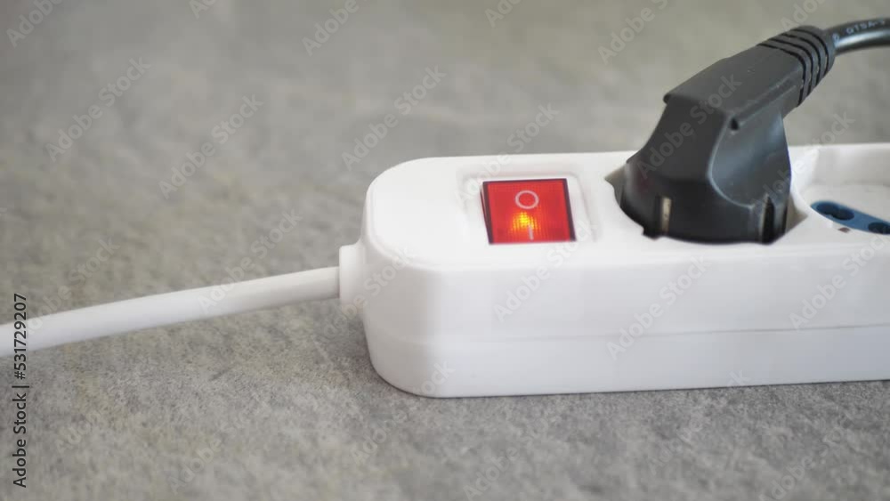 Turn off the electricity supply by pressing the red push button switch ...