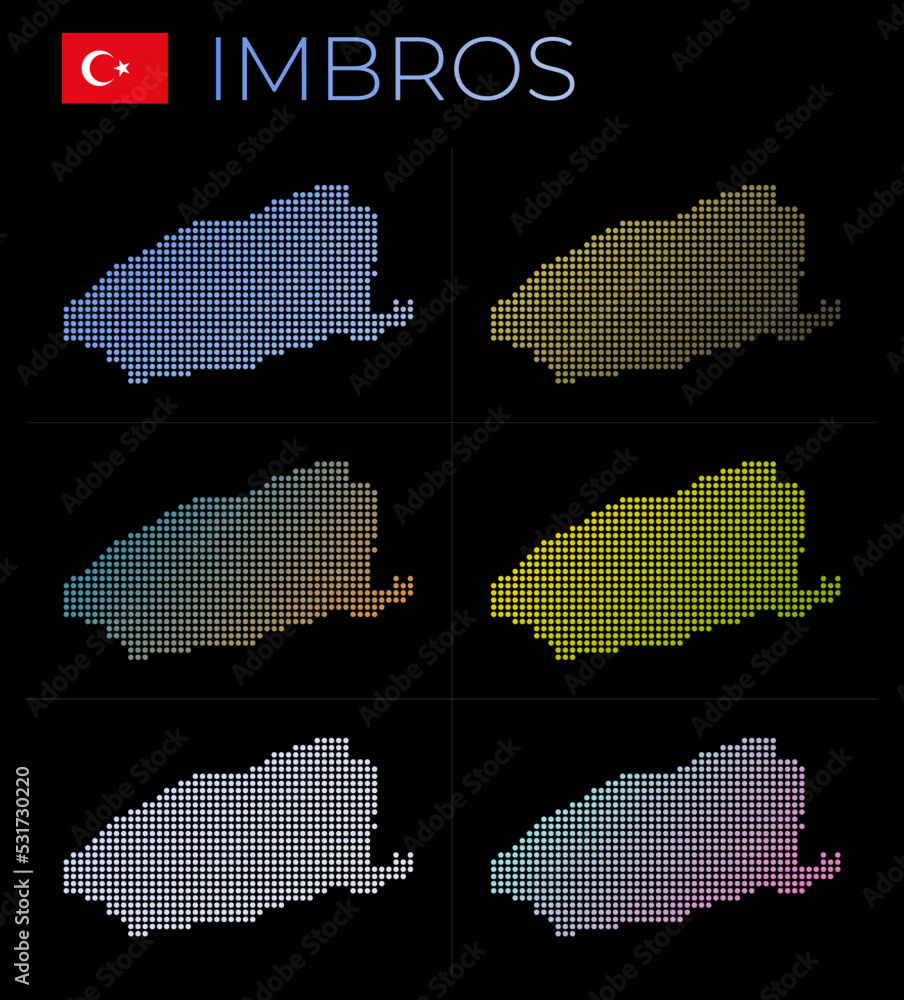 Imbros dotted map set. Map of Imbros in dotted style. Borders of the ... Imbros dotted map set. Map of Imbros in dotted style. Borders of the ...
