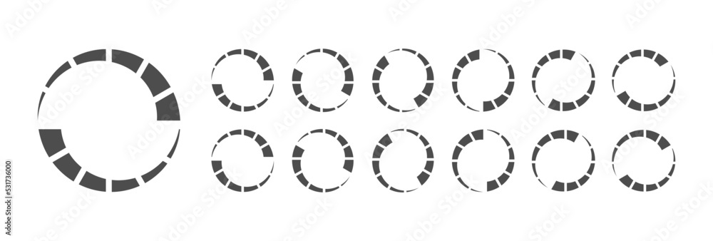 Circular Loading Buffering Icons Vector Video Ready for Animation Gif ...