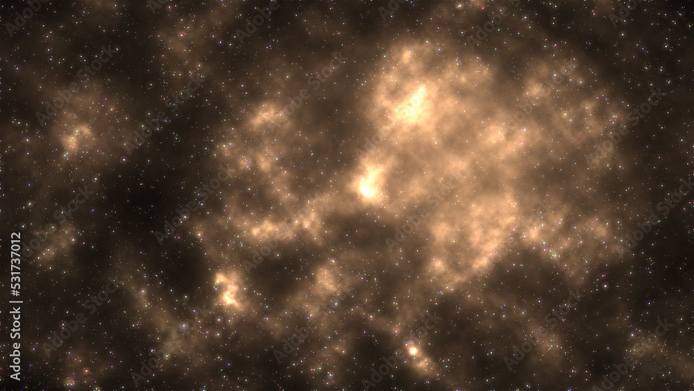 Outer space background with shining stars and realistic nebula ...