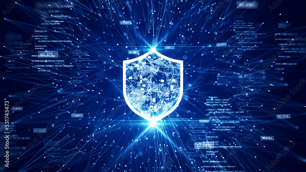 Cybersecurity Data Protection Technology Concept Internet Connection Online Network There Is A