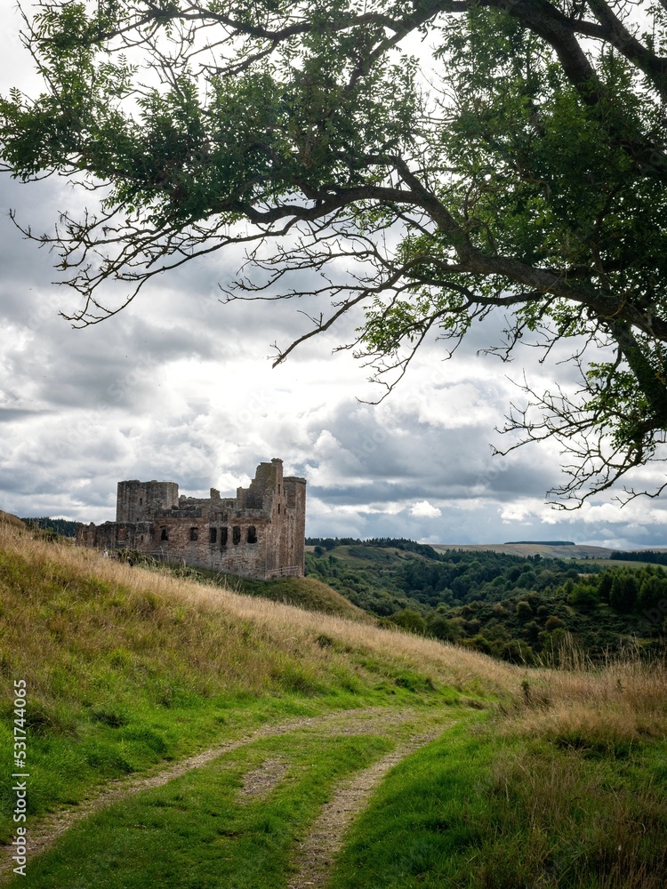 Crichton Castle - a ruined castle in Midlothian, Scotland, UK. It is ...