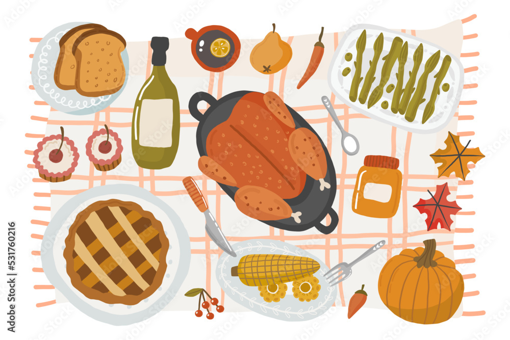 Thanksgiving Buffet Clip Art