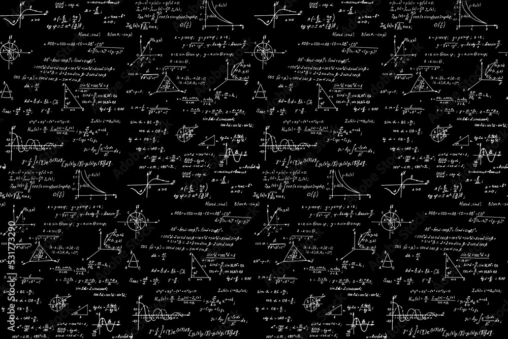 Vintage education background. Trigonometry law theory, mathematical ...