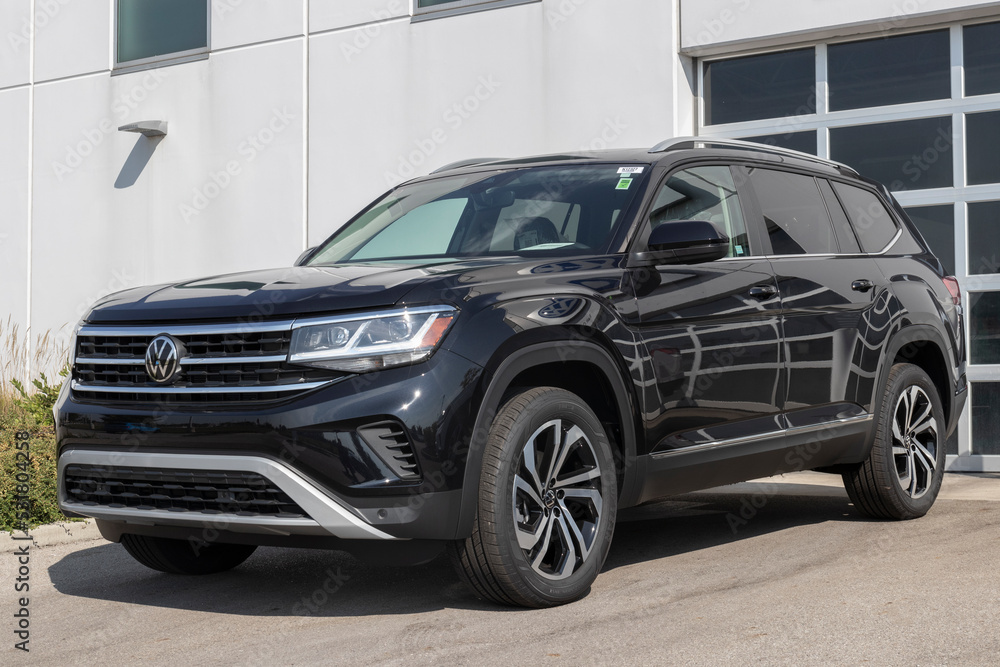 Volkswagen Atlas display at a dealership. VW offers the Atlas in SE ...