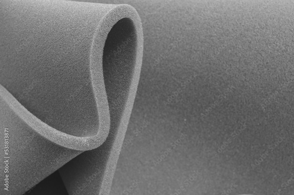 gray foam folding sponge. texture sheet with wavy edges Stock Photo ...