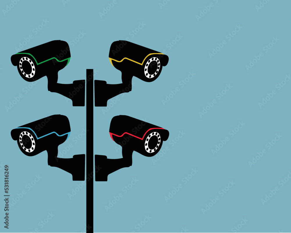 cctv black for isolated icons on white cctv in digital technology for ...