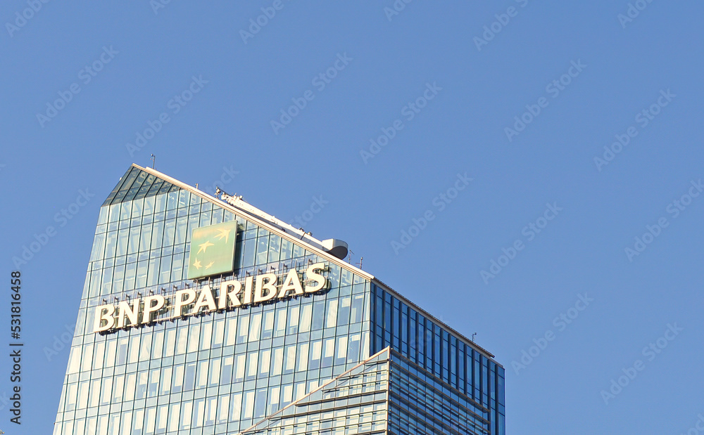 MILAN, ITALY – SEPTEMBER 11 2022: BNP Paribas is one of the biggest ...
