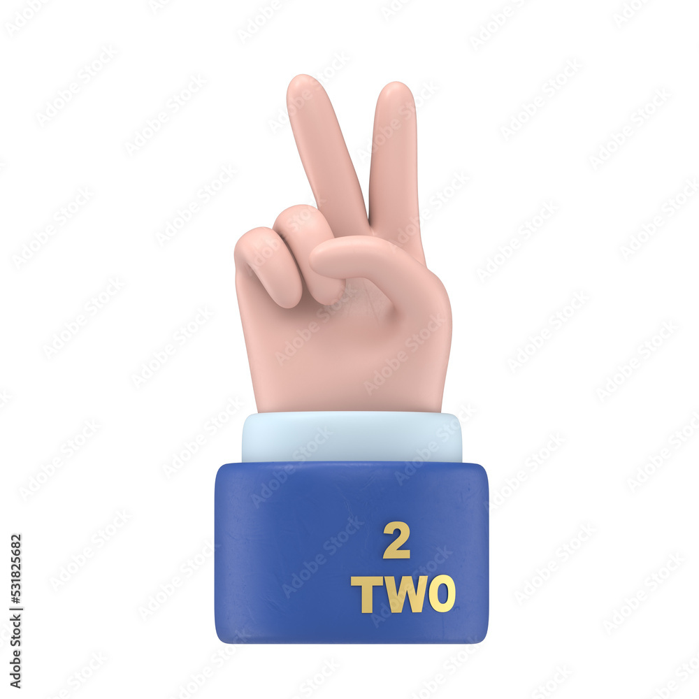 Transparent Backgrounds Mock-up.Five fingers counting icon.3d hand ...