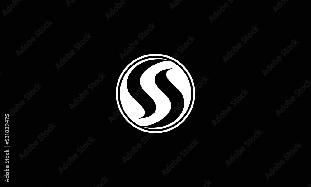 SS logo design concept with background. Initial based creative minimal ...