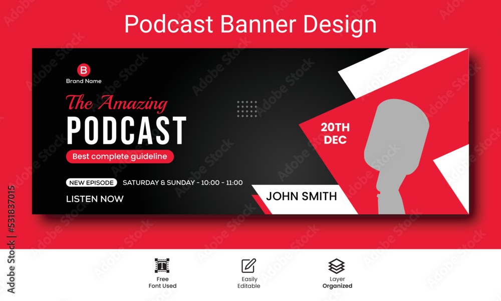 Podcast talk show unique social media Instagram and Facebook cover ...