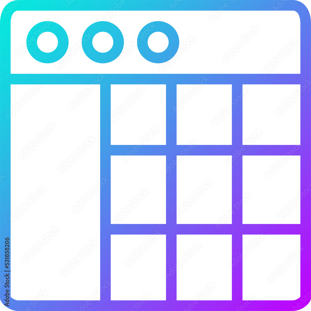 Data mining statistics gradient linear vector icon. Information analytic process. Virtual tool ...