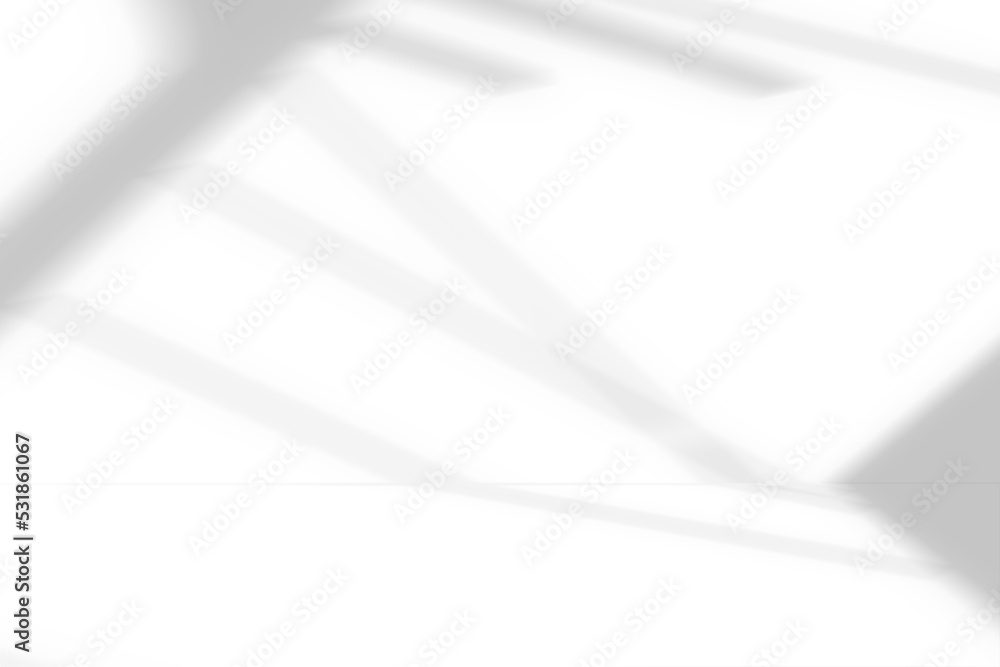 Abstract shadow and striped diagonal light background on white wall ...