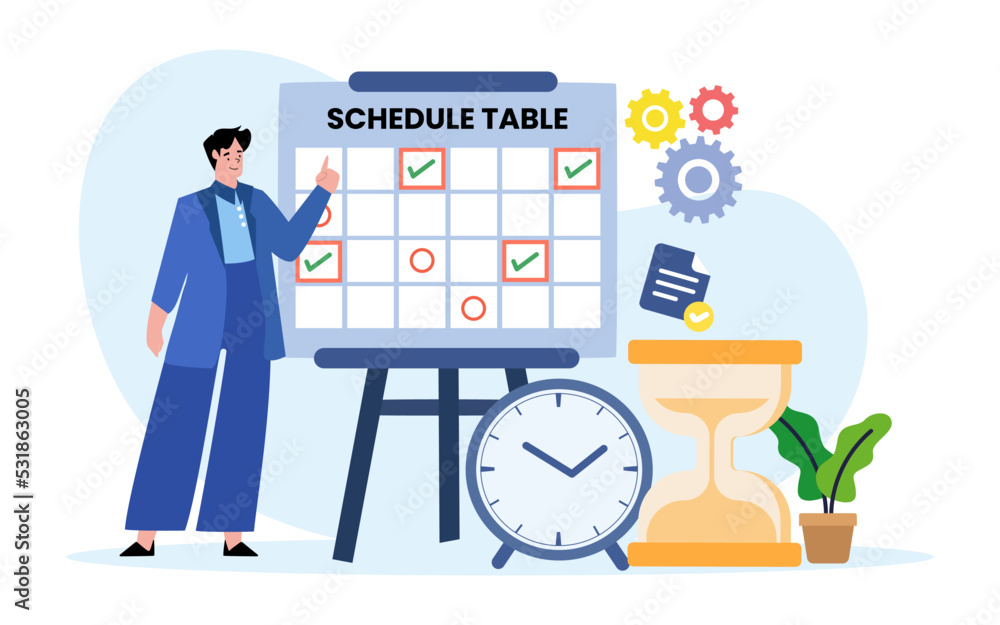 Planning Schedule and time management with filling important dates ...