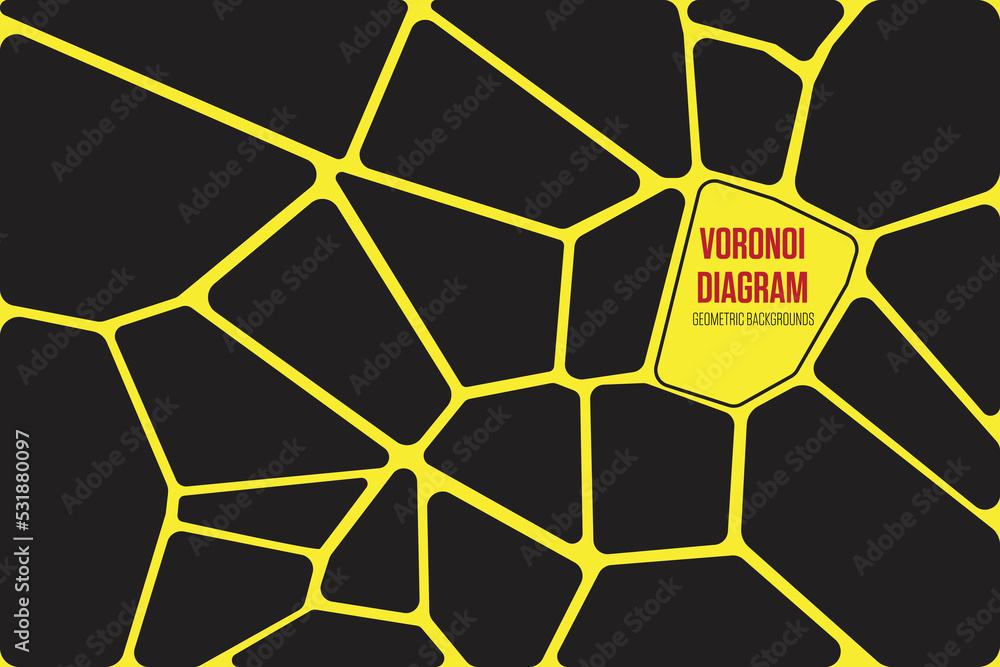 Voronoi diagram geometric tile texture, background, stone texture ...
