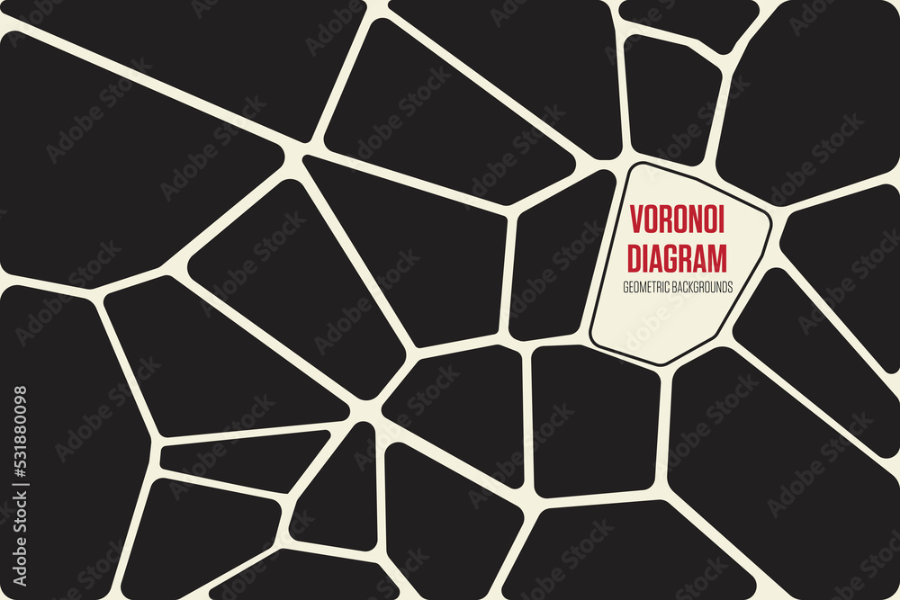 Voronoi diagram geometric tile texture, background, stone texture ...