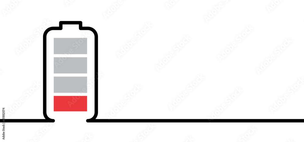 Battery charging point, charge indicator. Level Battery Energy ...