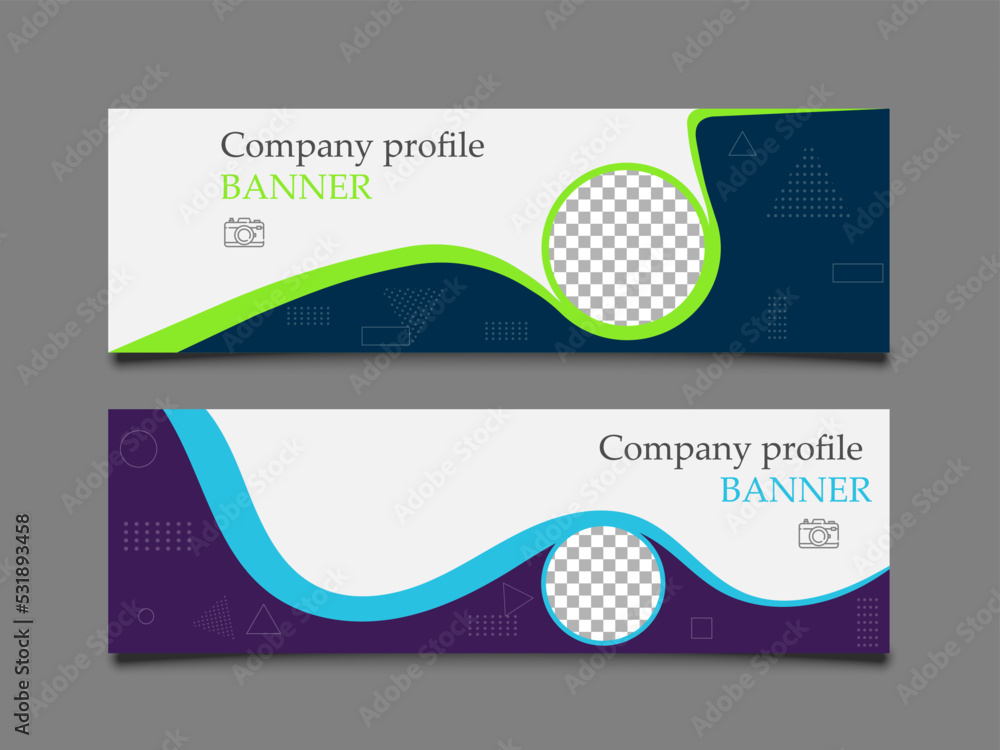 Company profile banner template on the grey background business and ...