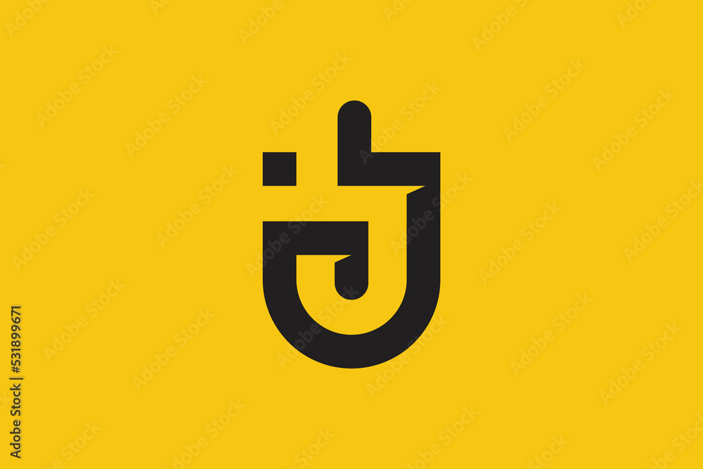 Minimal SJ logo. Icon of a JS letter on a luxury background. Logo idea ...