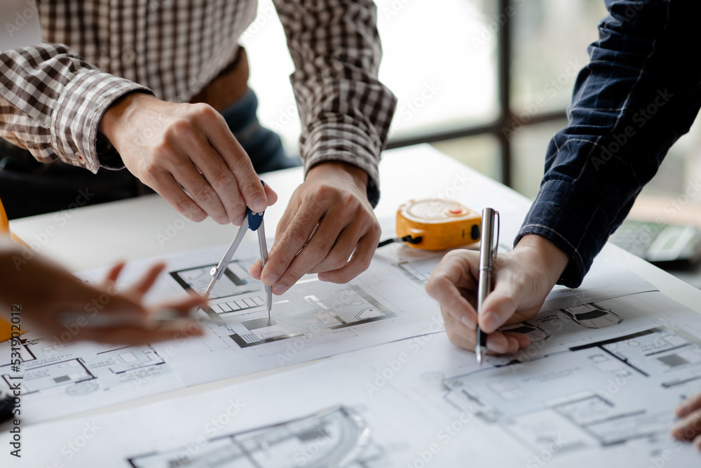 Architects and engineers are working together to edit the draft house ...