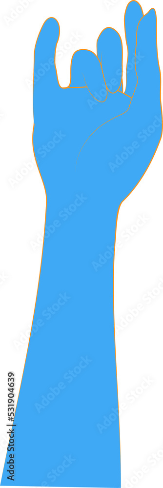 Female Hand of the person in the blue for create logo and line arts ...