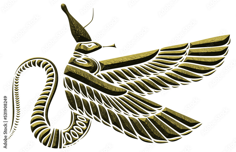 Dragon - demon of the ancient Egypt isolated on transparent background ...