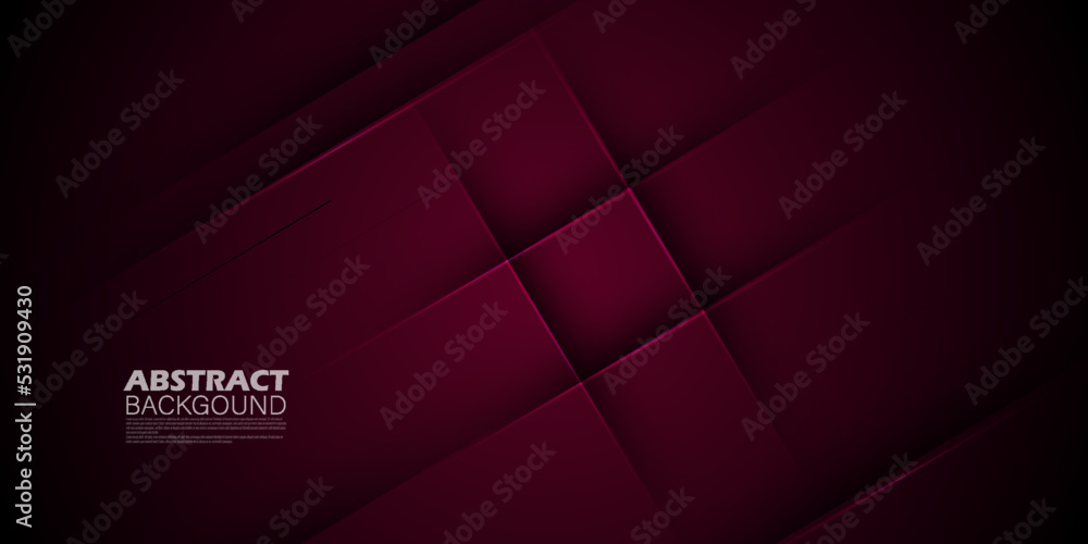 Abstract dark red gradient illustration background with 3d look and ...