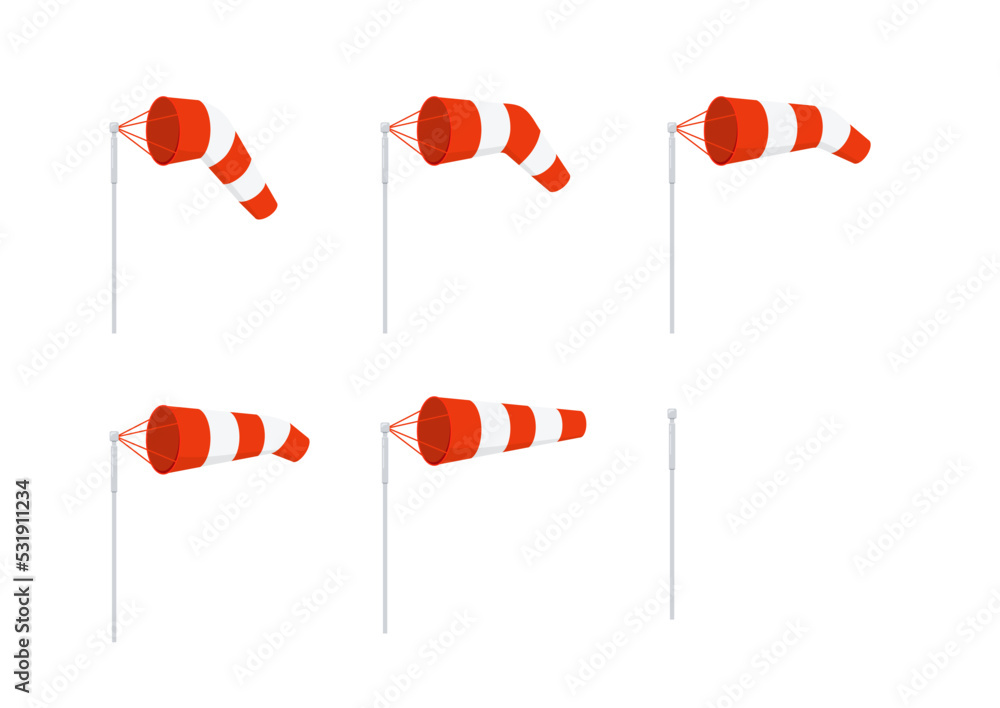 Poster Windsock wind speed chart vector illustration – Wall Art | UkPosters