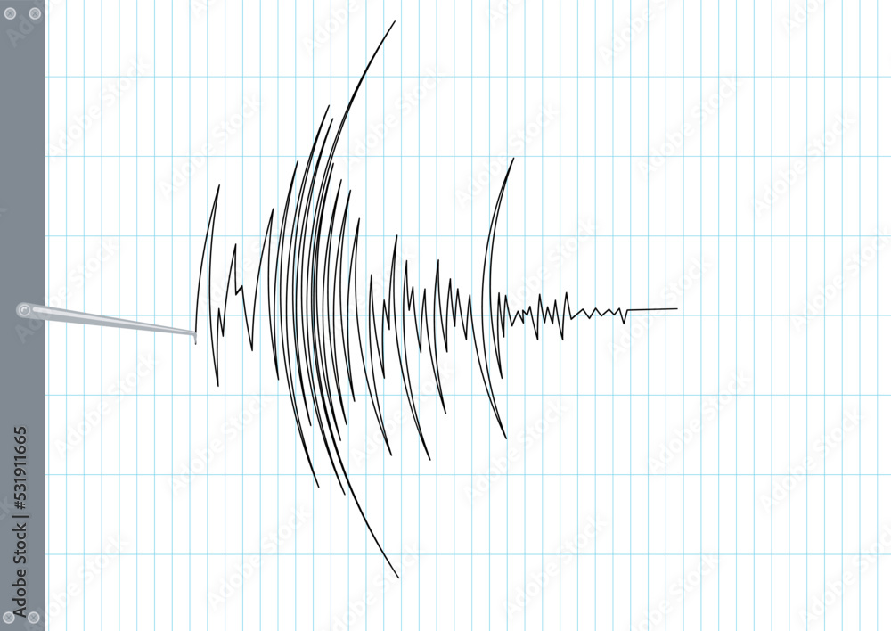 Earthquake seismic waves on seismograph graph paper. Stock Vector ... Earthquake seismic waves on seismograph graph paper. Stock Vector ...