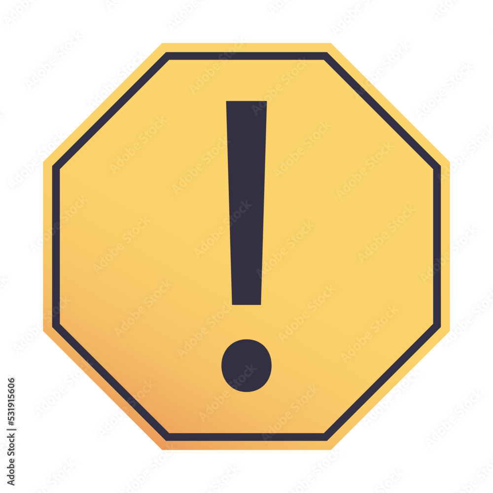 Vector symbol icon of attention, important and warning. An exclamation ...