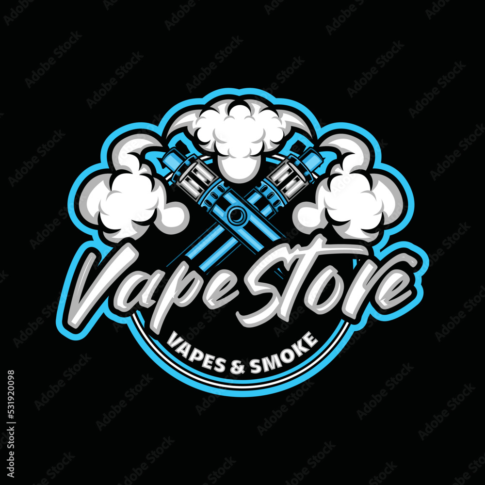 Vape Store logo Design vector graphic Stock Vector | Adobe Stock