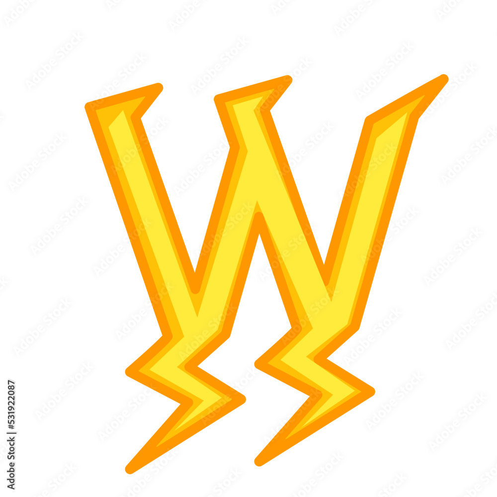 Vecteur Stock Thunder storm font design, alphabet leters vector ...