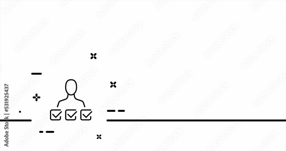 Man with checkmarks in checkboxes. Check, choose, ticks, approve ...