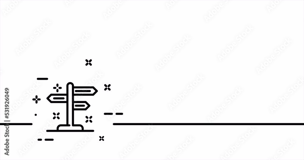 Waymark. Road sign, pointer, travel, streets, location, destination ...