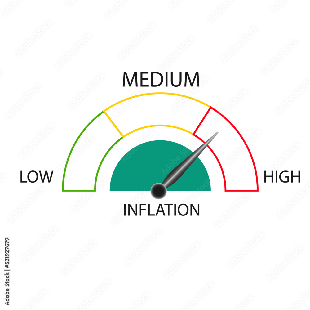 high inflation risk chart. rising inflation idea concept. Stock Vector ...