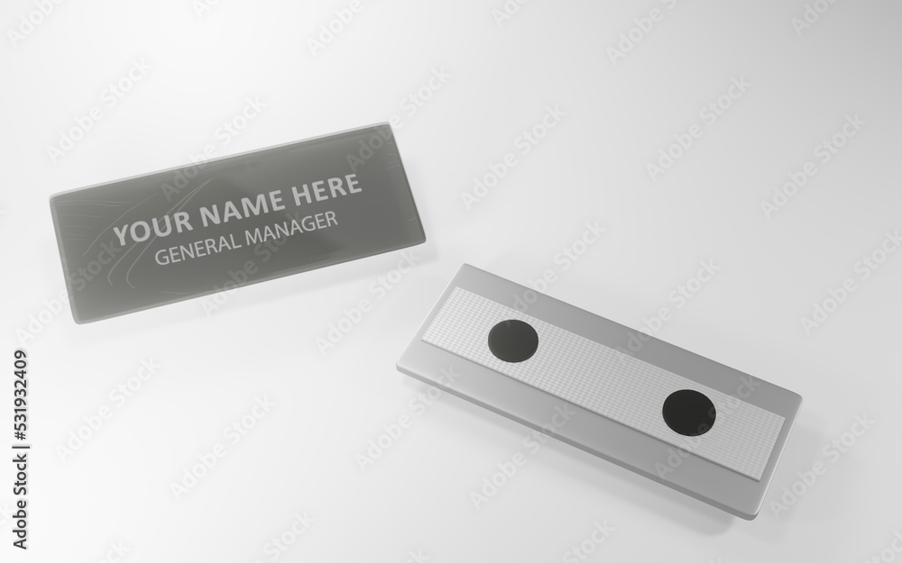 Name Tag mock up stock image Stock Illustration | Adobe Stock