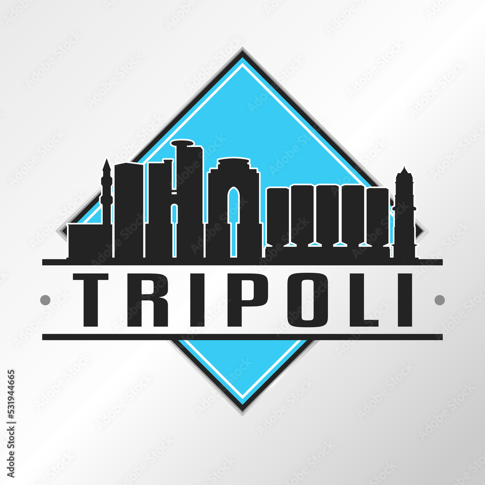 Tripoli, Lebanon Skyline Logo. Adventure Landscape Design Vector City ...