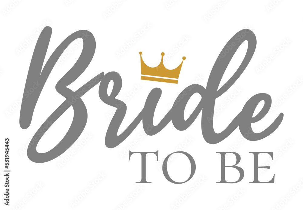 Bride to be bachelorette party vector calligraphy design.hen party or ...