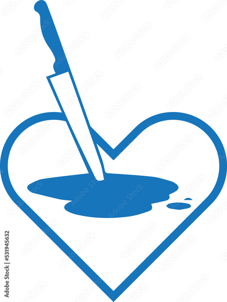 Stabbing attack icon, weapon symbol vector Stock Vector | Adobe Stock