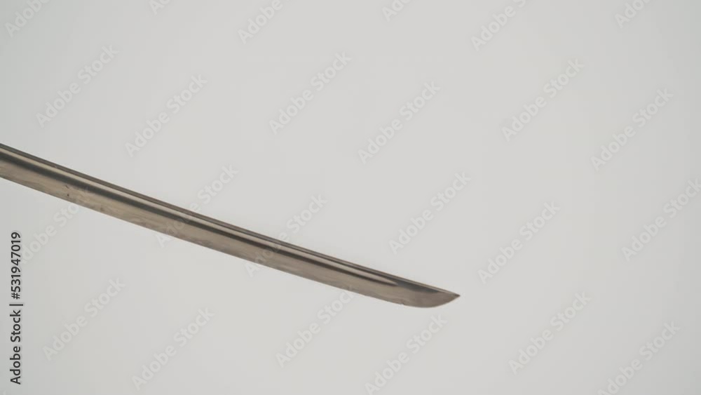 Japanese man traditional dress, black kimano katana samurai sword ...