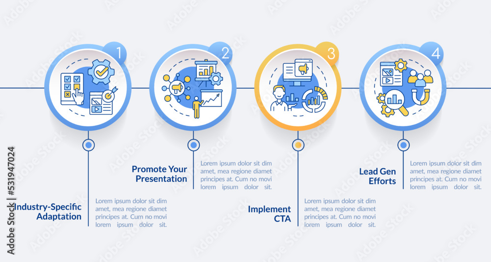 Marketing case study circle infographic template. Business. Data ...