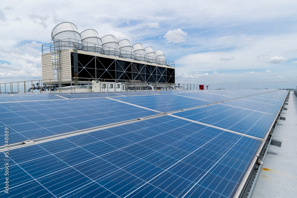 Hot climate and Sets of cooling towers cause increased power production ...