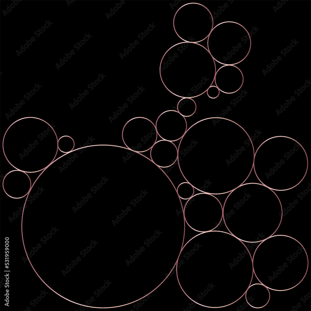 Vector art deco circle design set Stock Vector | Adobe Stock