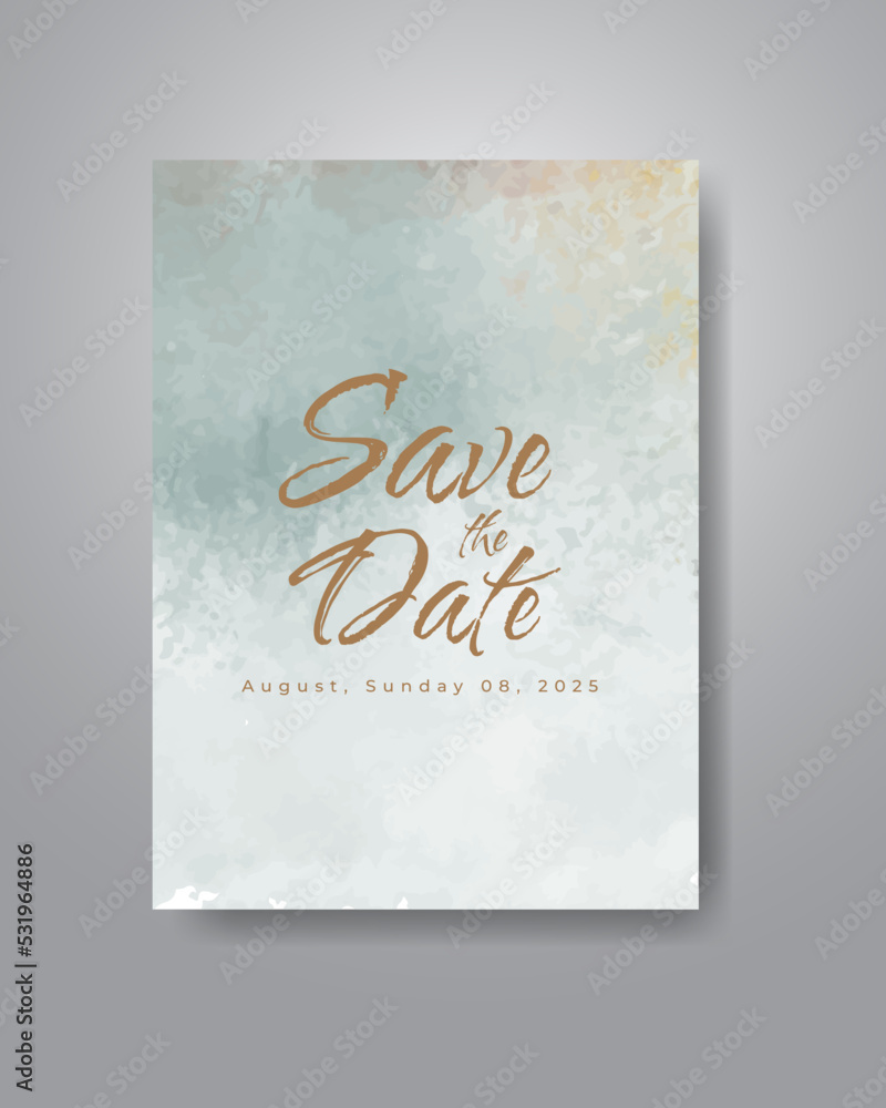 Save the date with watercolor background. Design for your invitation ...