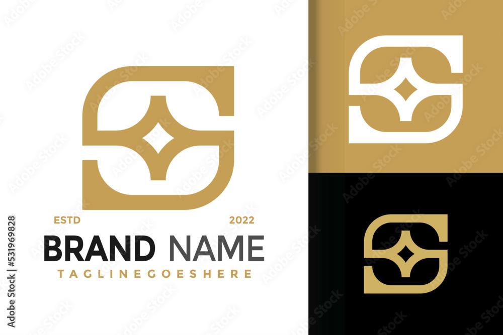 S Letter Star Logo Design, brand identity logos vector, modern logo ...